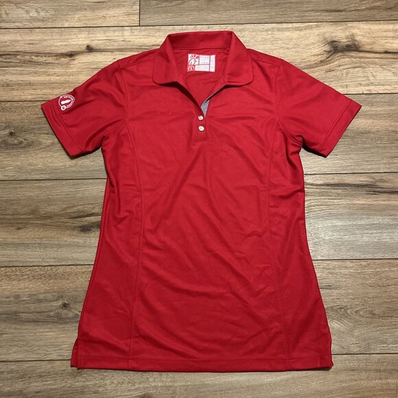 oobe | Tops | Womens Oobe Team Style Polo Uniform Shirt Small Red ...